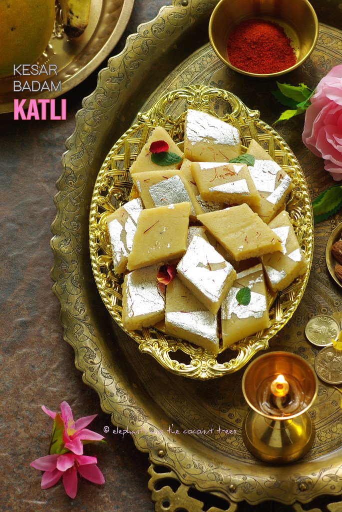 Kesar Badam Katli | Almond fudge